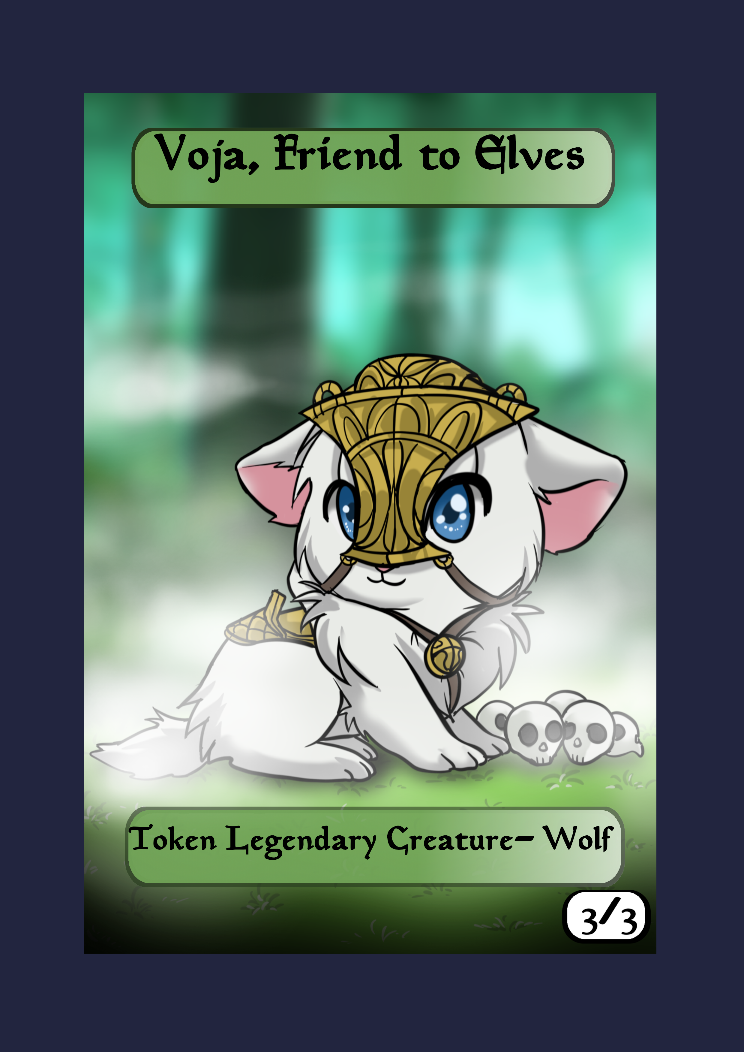 Voja 3/3 Legendary Wolf Token – Mega Chibi